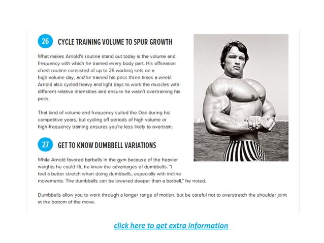31 Arnold-Approved Training Tips | PDF