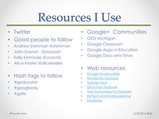 How Google Classroom Transformed an Elementary Classroom | PPTX
