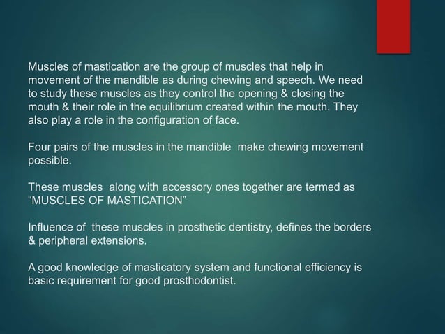 Muscles of Mastication | PPTX | Dental Health | Diseases and Conditions