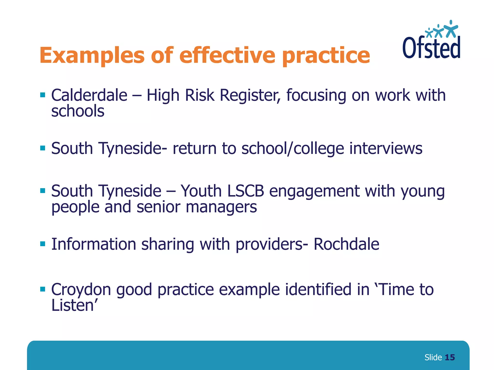 Learning from inspections: Return Home Interviews | PPT