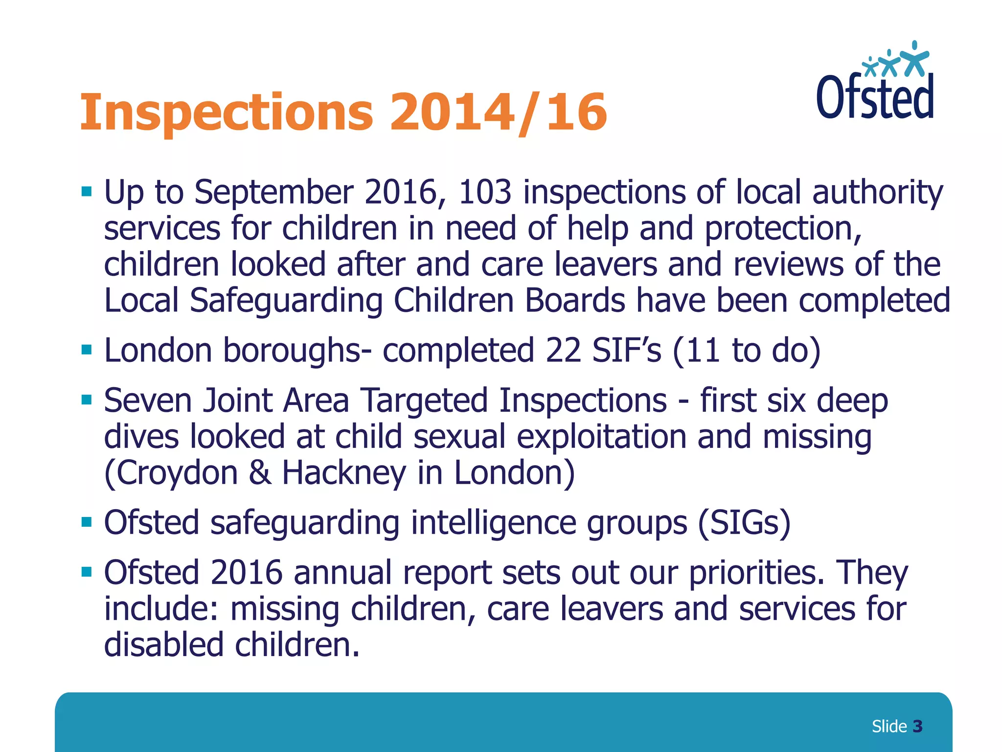 Learning from inspections: Return Home Interviews | PPT