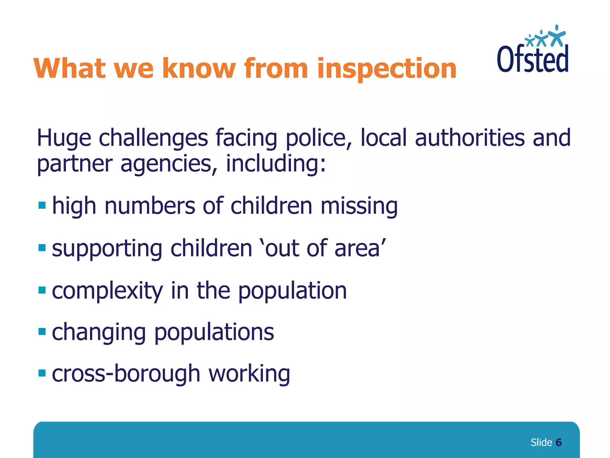 Learning from inspections: Return Home Interviews | PPT