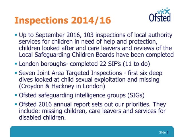 Learning from inspections: Return Home Interviews | PPT