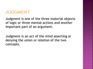 judgment and proposition | PPTX