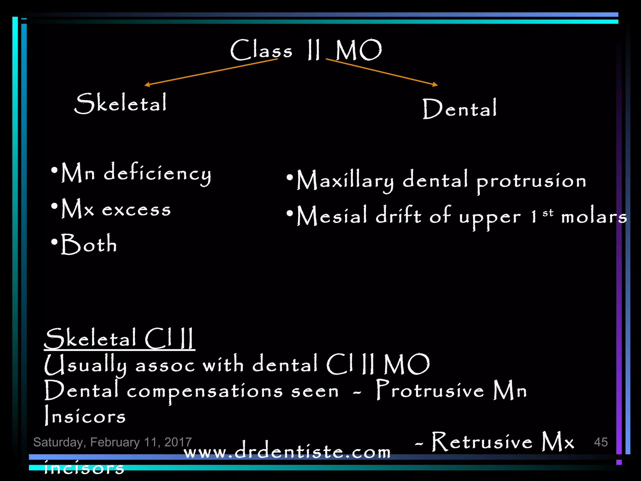 classification of malocclusion | PPT