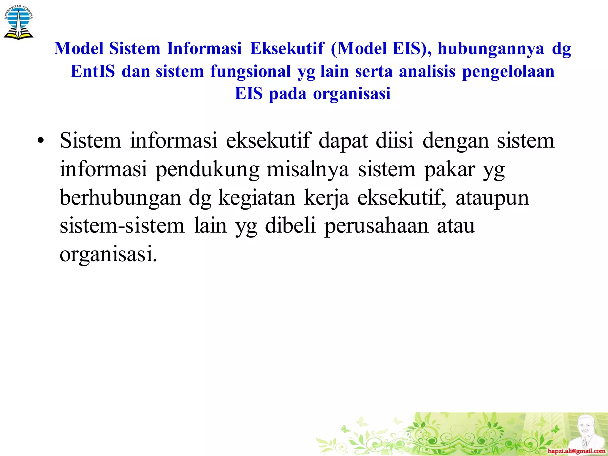 4. hapzi ali, sistem informasi eksekutif (executive information system ...