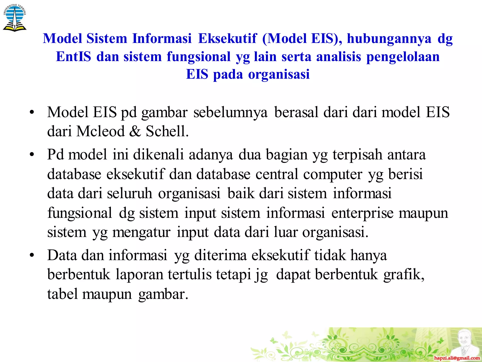 4. hapzi ali, sistem informasi eksekutif (executive information system ...
