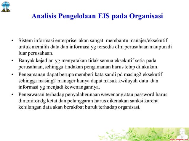 4. hapzi ali, sistem informasi eksekutif (executive information system), eis, ut | PDF