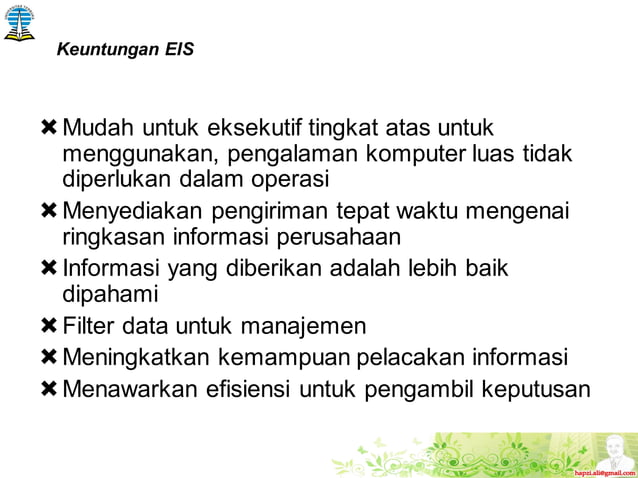 4. hapzi ali, sistem informasi eksekutif (executive information system), eis, ut | PDF