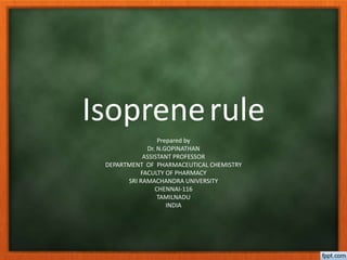 4.isoprene rule | PPTX