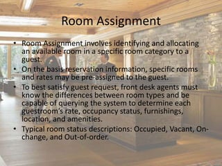 Room & Rate Assignment | PPTX