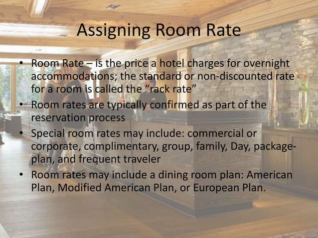 Room & Rate Assignment | PPTX | Hotels and Motels | Travel Type