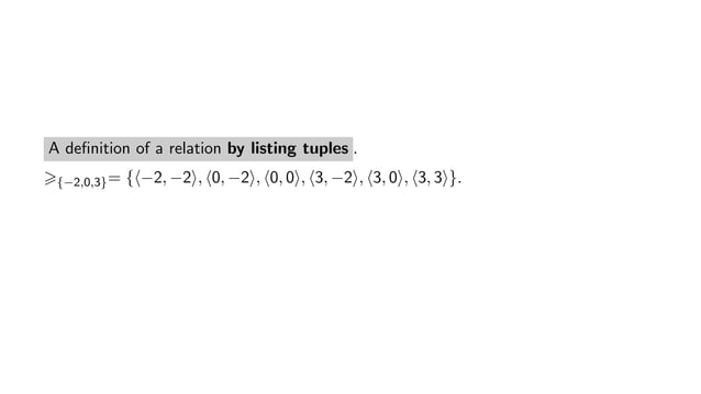 4.1 Defining and visualizing binary relations | PDF