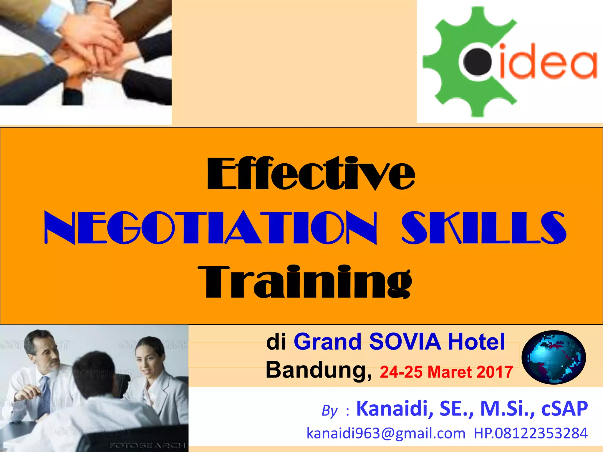 Effective Negotiation Skills Training | PDF