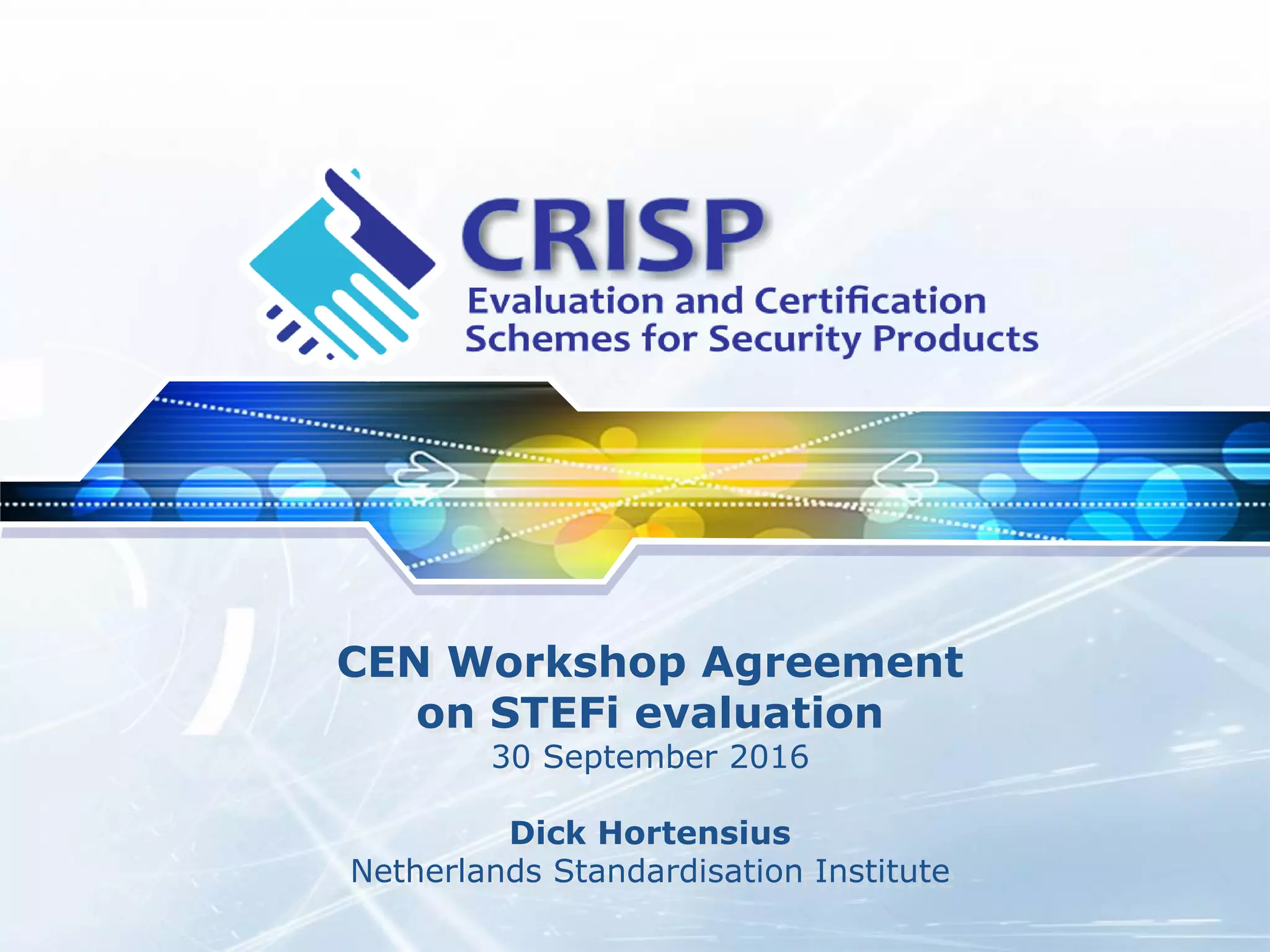 Introduction to the CWA process - CRISP Final Conference | PDF