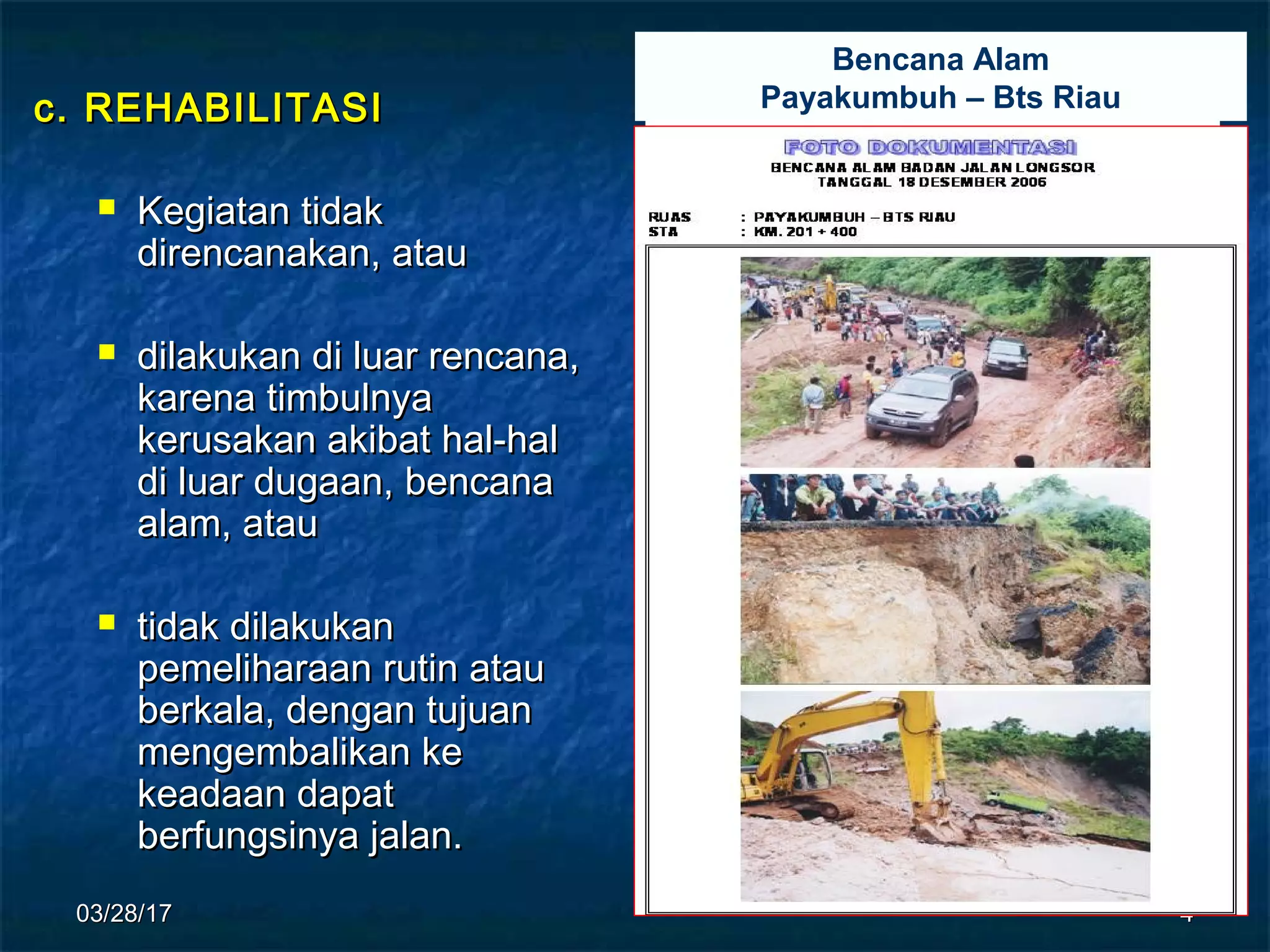 PELAKSANAAN PEMELIHARAAN JALAN DAN JEMBATAN | PPT