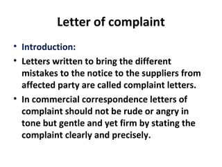 4. letter of complaint | PPT
