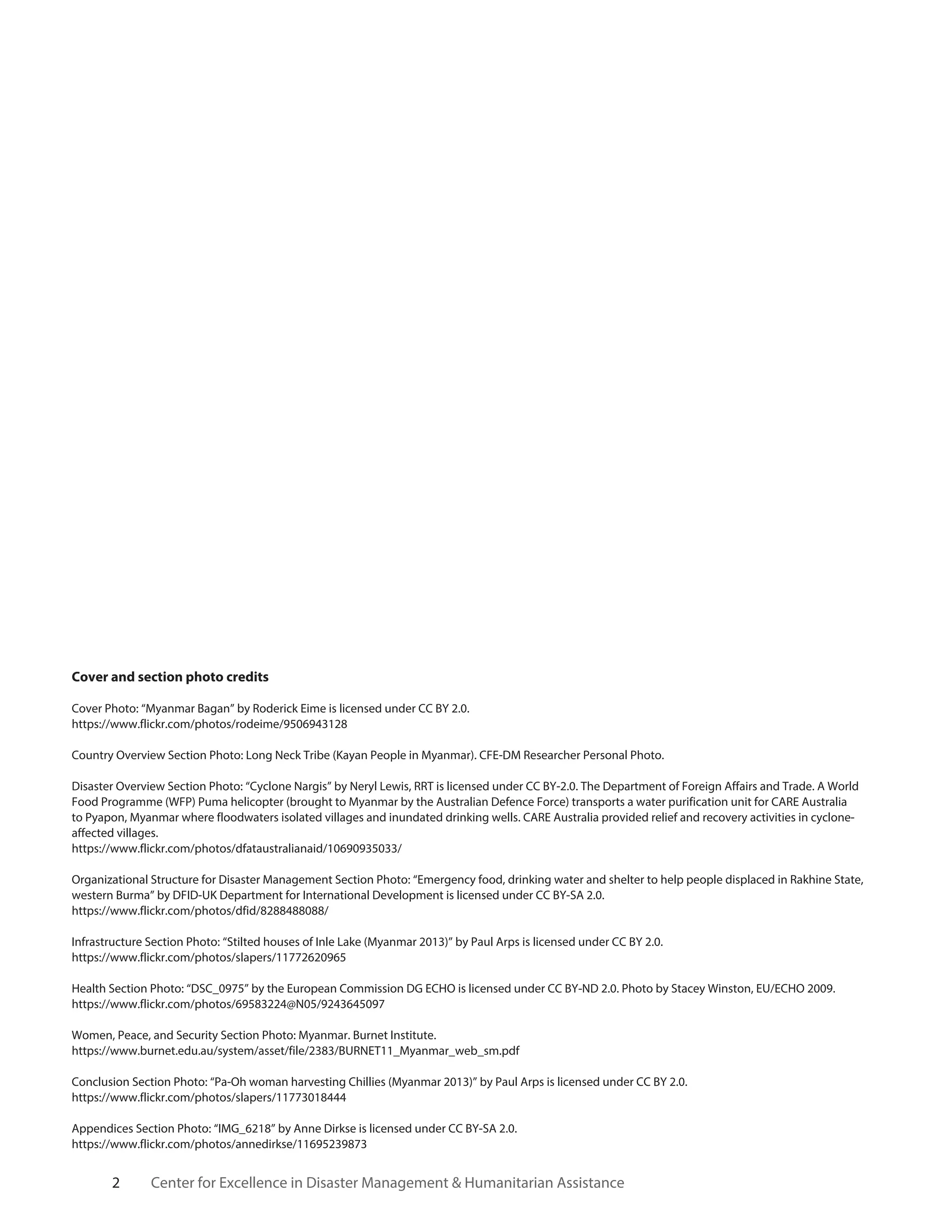 Myanmar disaster management reference handbook | PDF