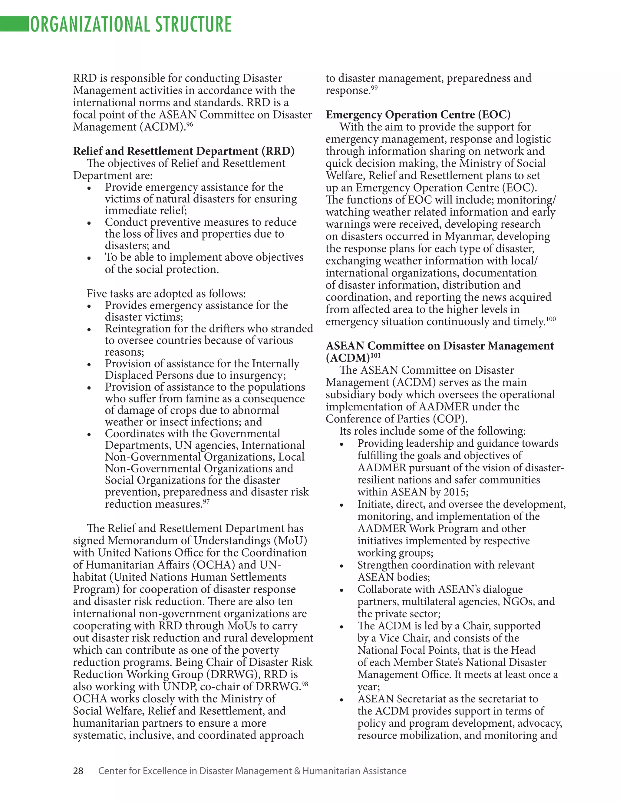 Myanmar disaster management reference handbook | PDF