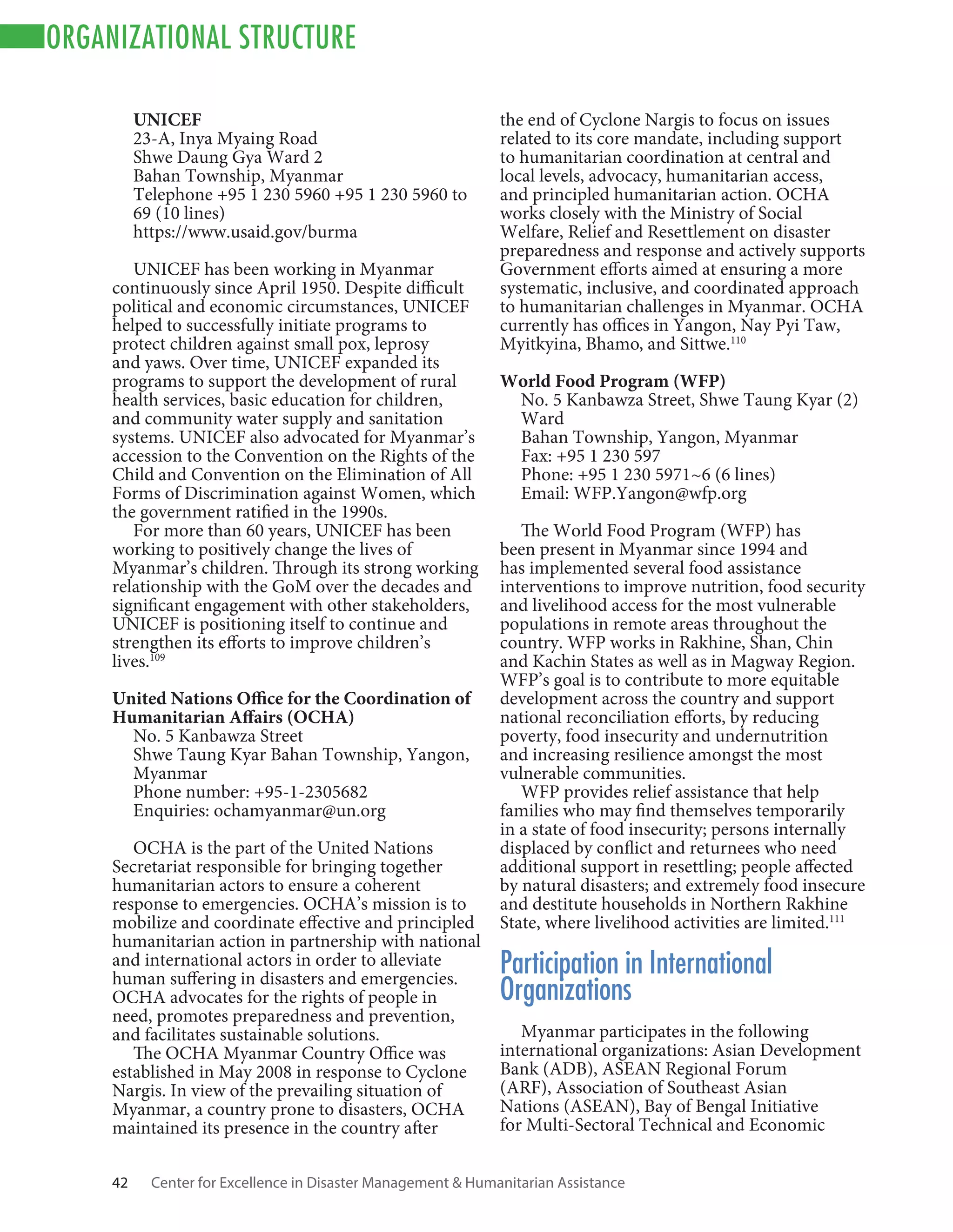 Myanmar disaster management reference handbook | PDF