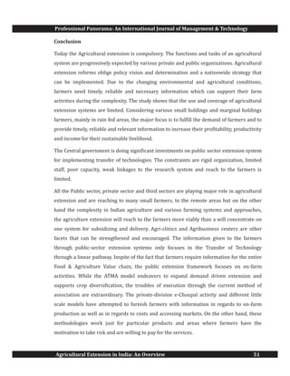 Agricultural Extension in India: An Overview | PDF