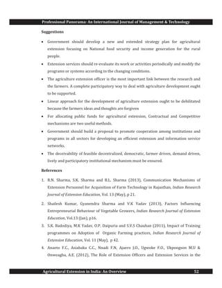 Agricultural Extension in India: An Overview | PDF