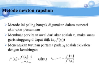 4. akar persamaan tak linier | PPTX