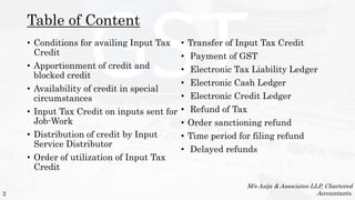 Overview of input tax credit | PPTX