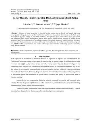 4.power quality improvement in dg system using shunt active filter | PDF