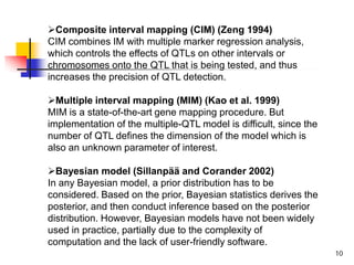 Jiankang Wang. Principle of QTL mapping and inclusive composite interval mapping (ICIM) | PDF
