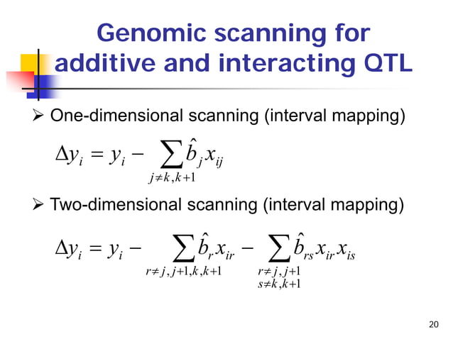 Jiankang Wang. Principle of QTL mapping and inclusive composite ...