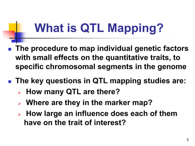 Jiankang Wang. Principle of QTL mapping and inclusive composite interval mapping (ICIM) | PDF ...