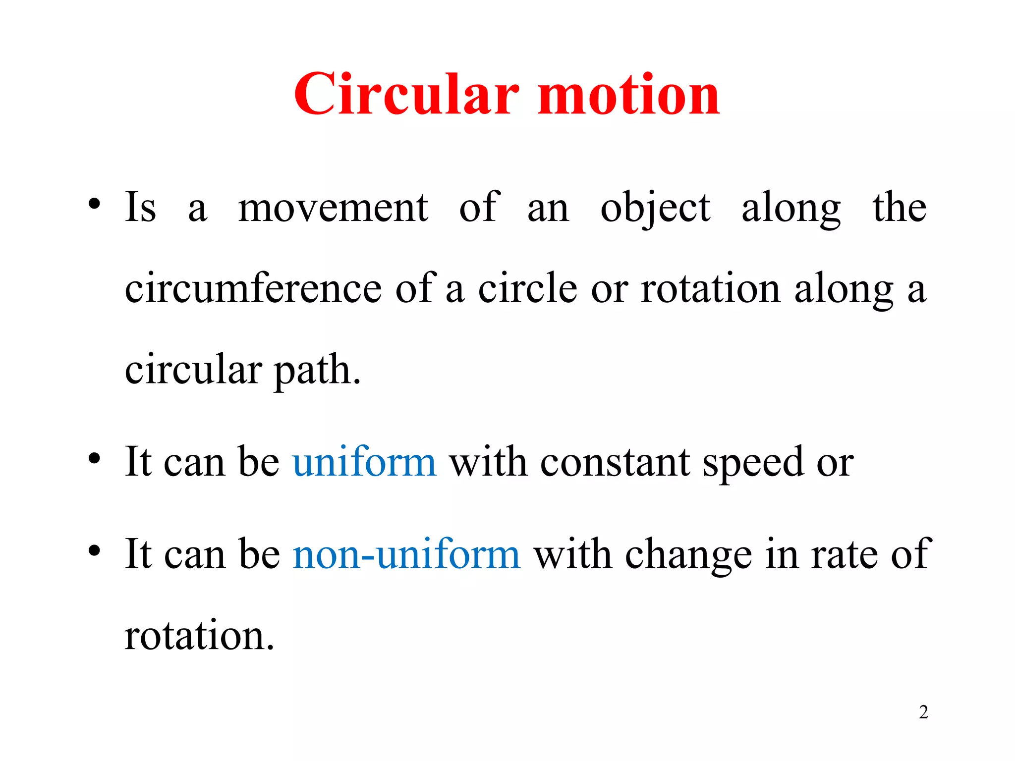 Uniform Circular Motion | PPT