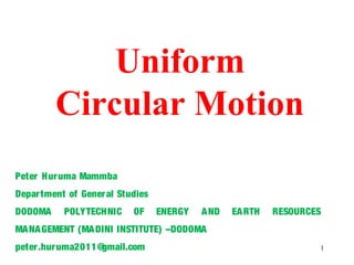 Uniform Circular Motion | PPT
