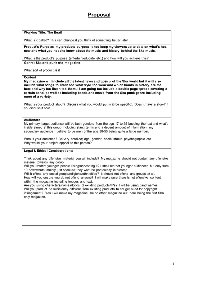 4. proposal(3) | DOCX | Music | Entertainment