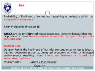 Disaster risk management | PPT