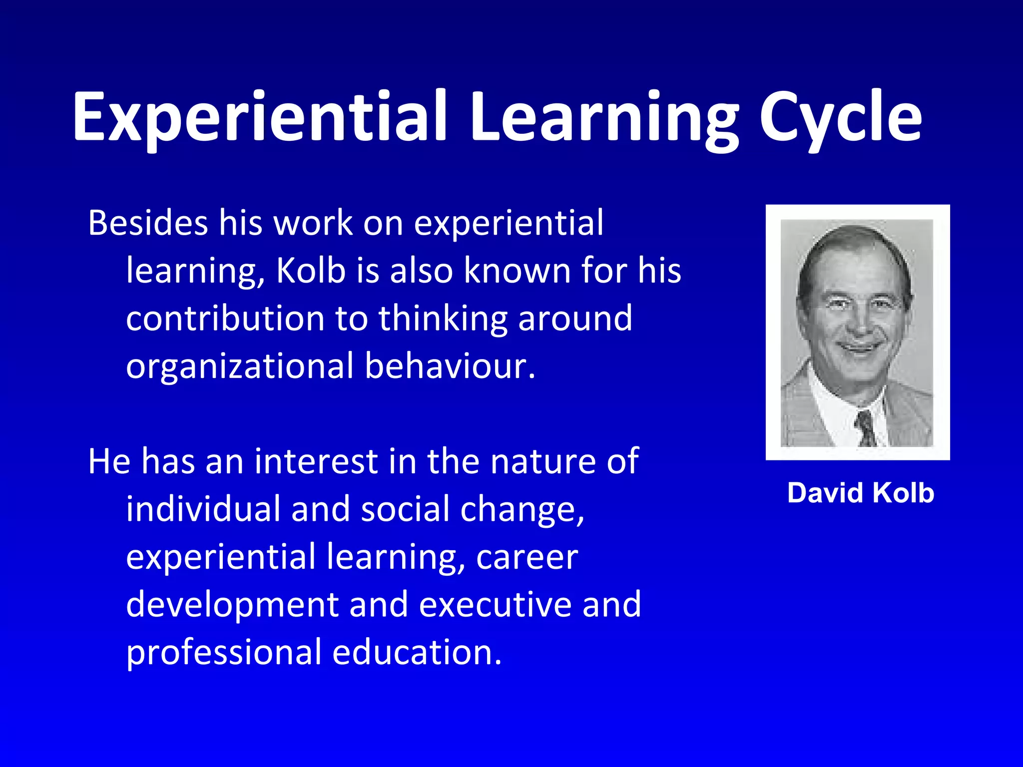 4.experientiallearningreflection 090528171238-phpapp01 | PPT