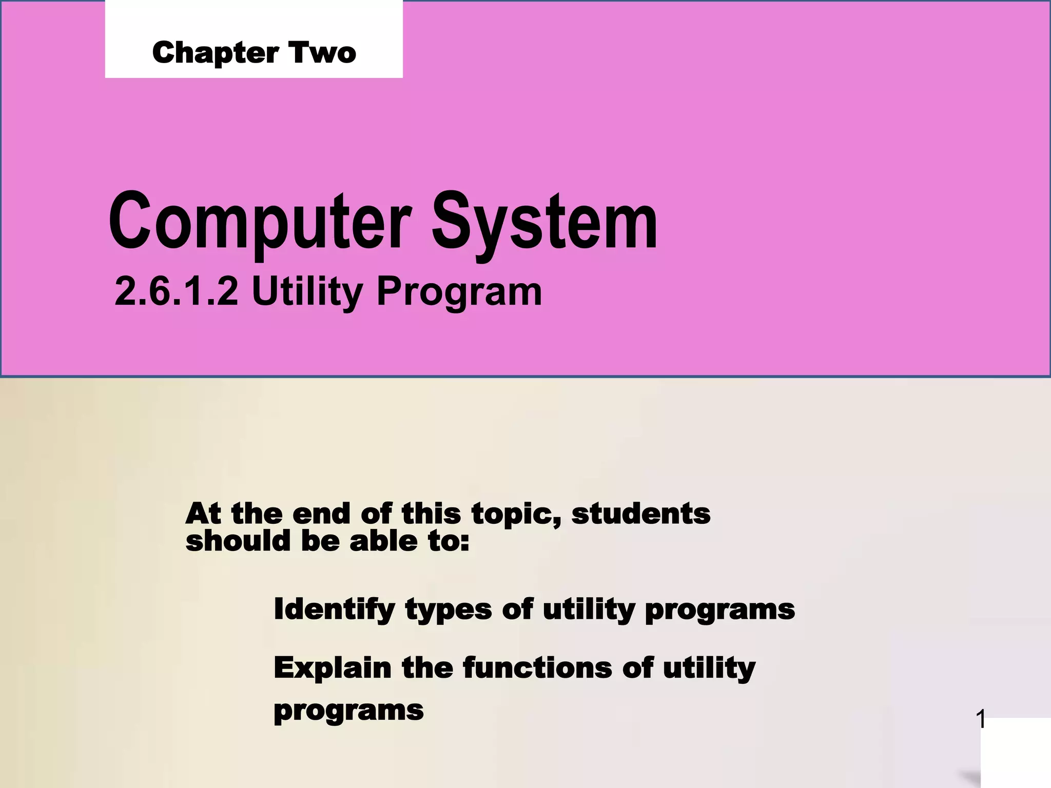 PST SC015 Chapter 2 Computer System (IV) 2017/2018 | PPT