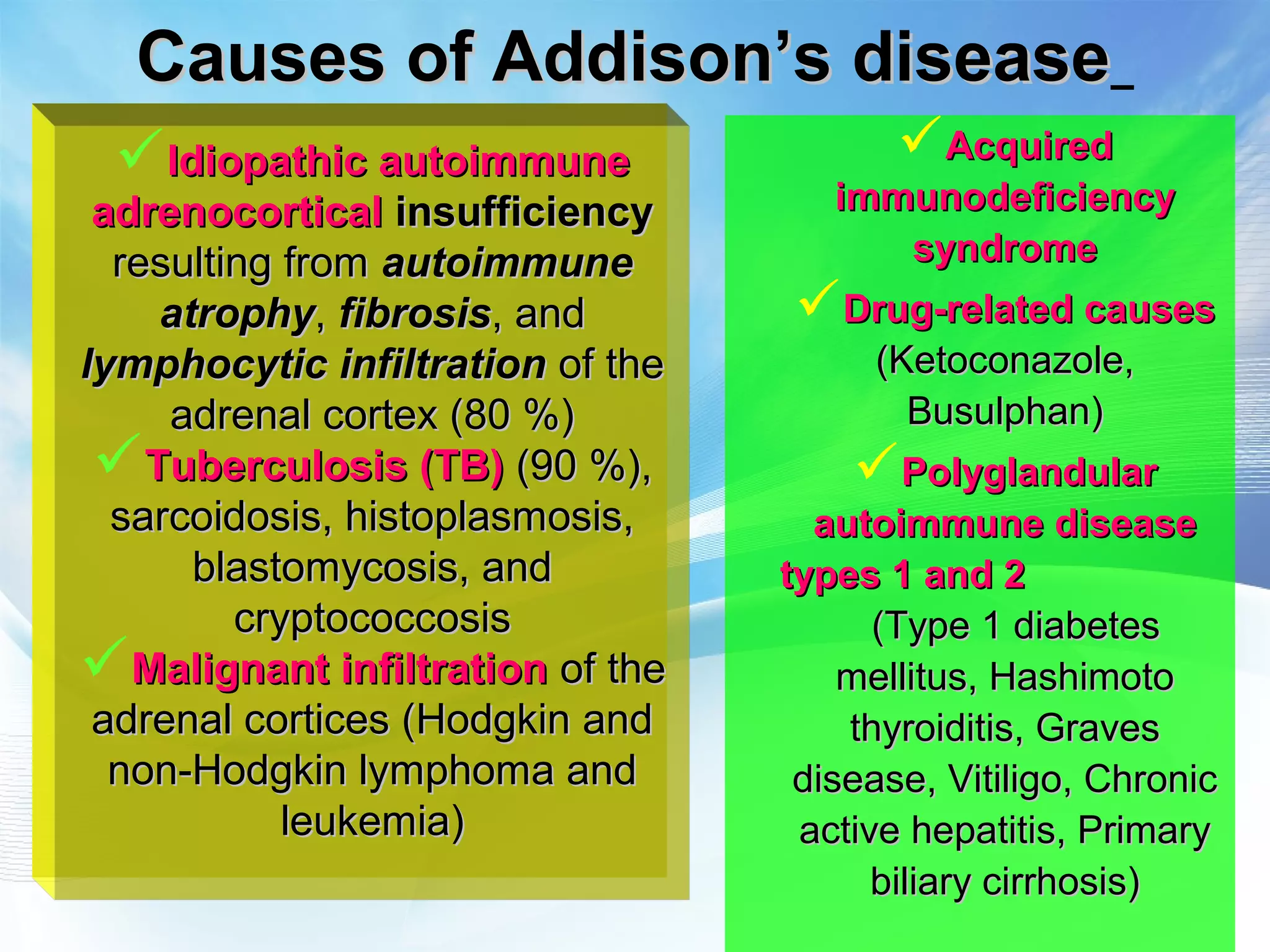 Adrenal Disorders. Addison’s Crisis | PPT