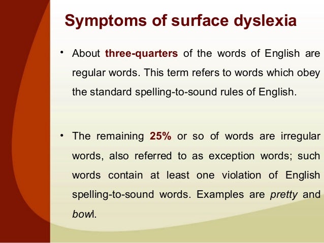 surface dyslexia