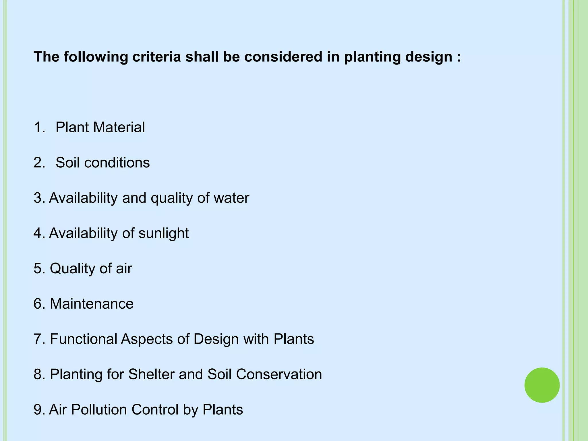 Planting considerations for Landscape project | PPTX