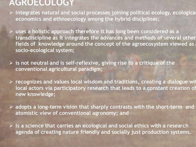 4.Agro ecology principles , A Presentation By Mr. Allah Dad Khan ...