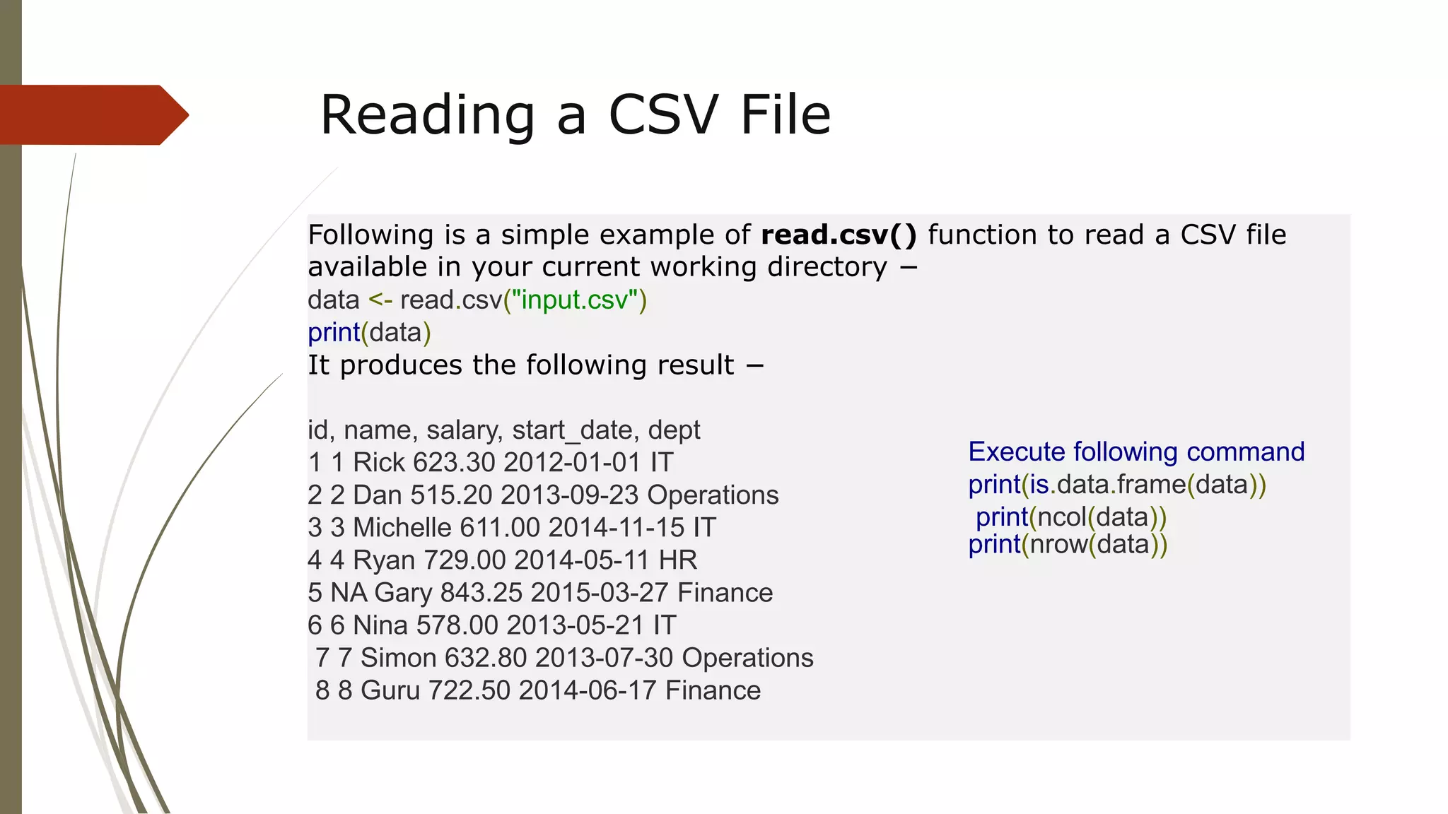 4. R- files Reading and Writing | PPTX
