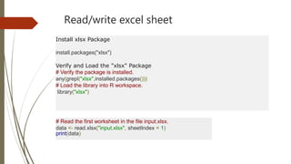 4. R- files Reading and Writing | PPTX