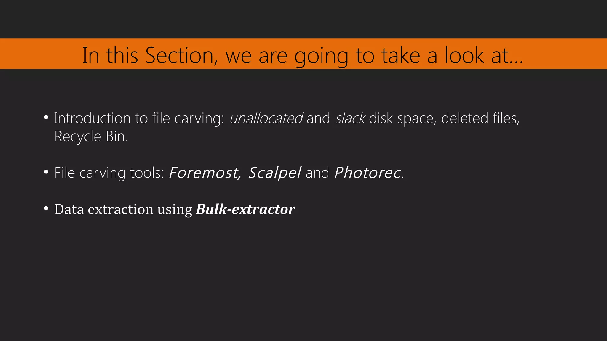 File carving overview | ODP