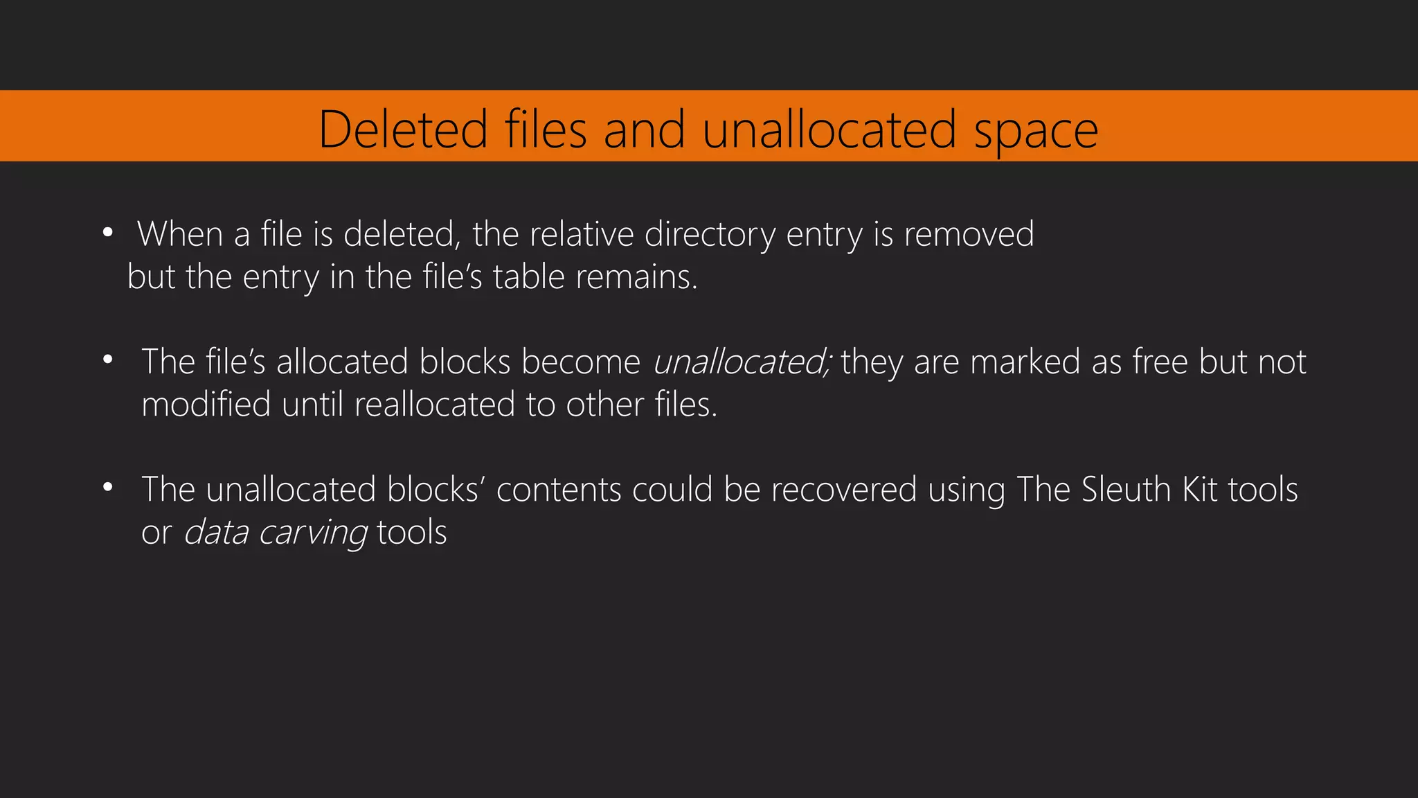File carving overview | ODP