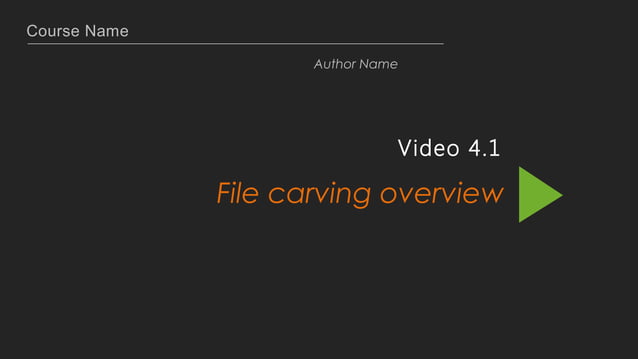File carving overview | ODP