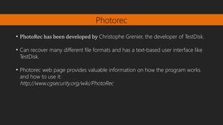File carving tools | ODP | Photo Editing Software | Computer Software ...