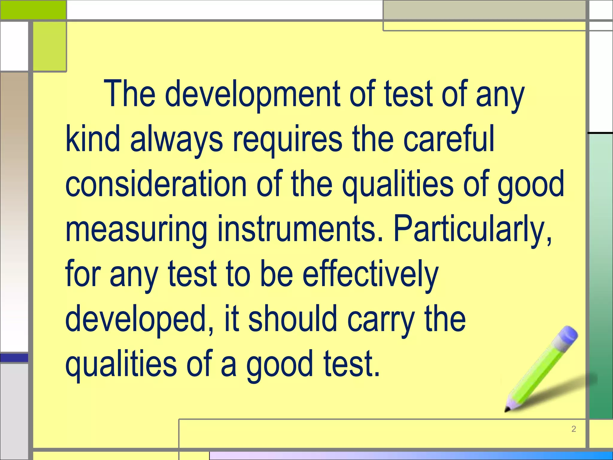4. qualities of good measuring instrument | PPTX