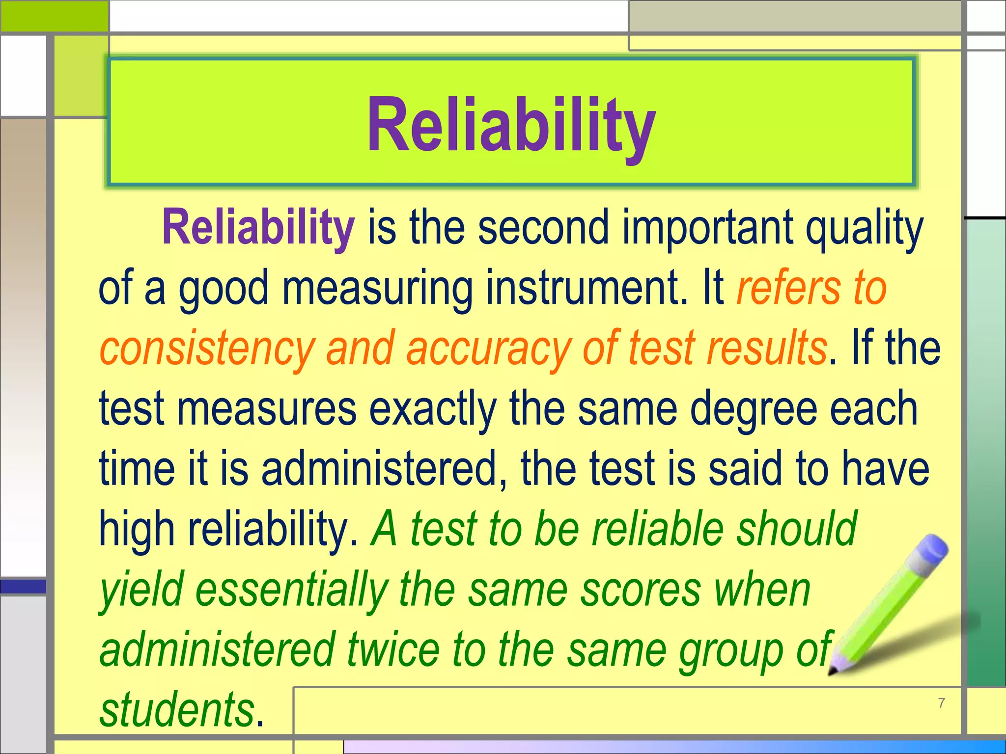 4. qualities of good measuring instrument | PPTX